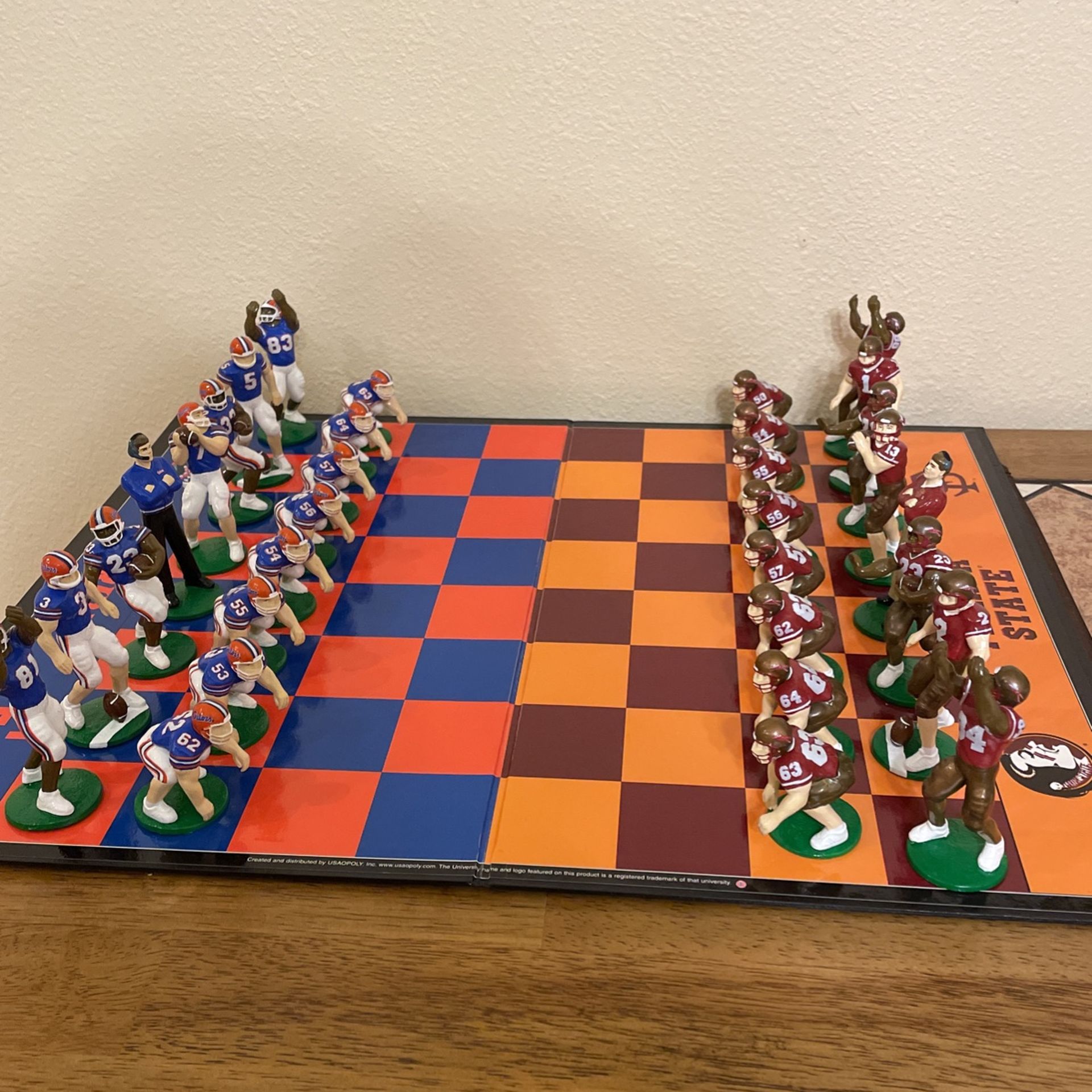NCAA Florida Gators Vs Florida State Seminoles Chess Set. for Sale in ...