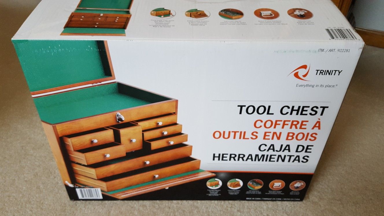 Trinity 8 Drawer Wood Tool Chest for Sale in Geneva, IL - OfferUp
