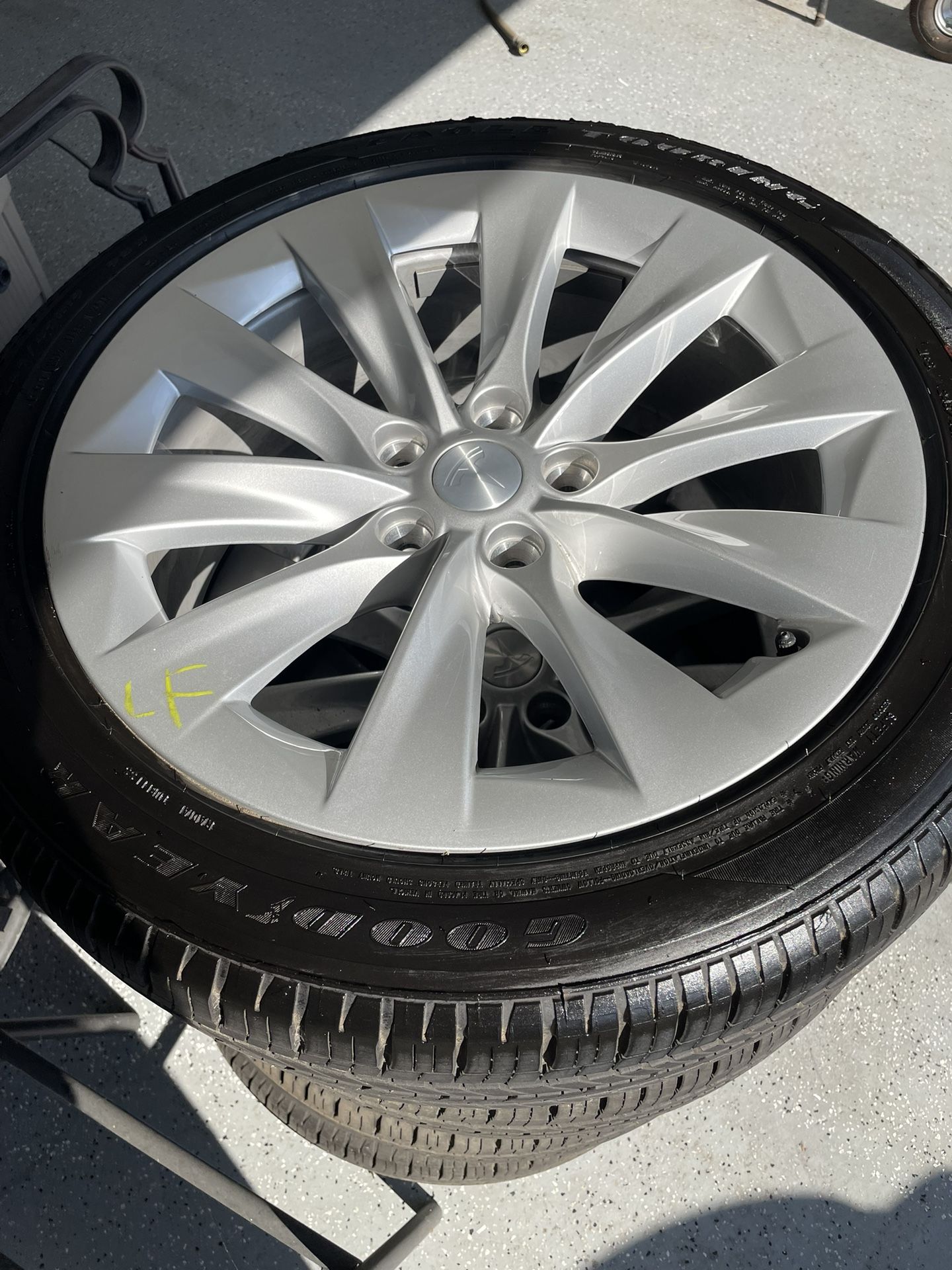 2016-2020 Tesla Model S MS Wheel Rim 19x8.0 +40MM w/ Goodyear Tire 245/ ...