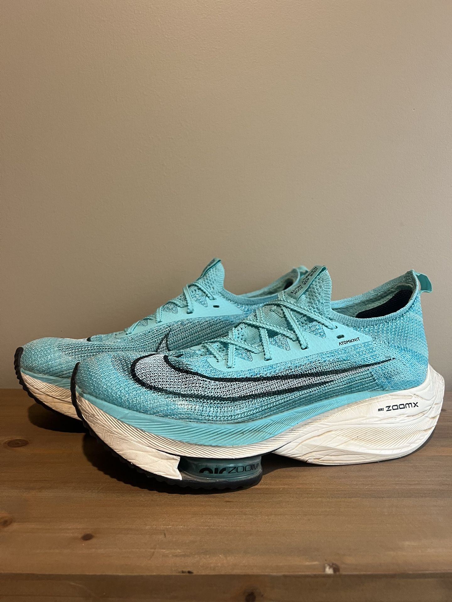 Nike Air Zoom Alphafly Next% Hyper Turquoise Running Shoes Men's 10 ...