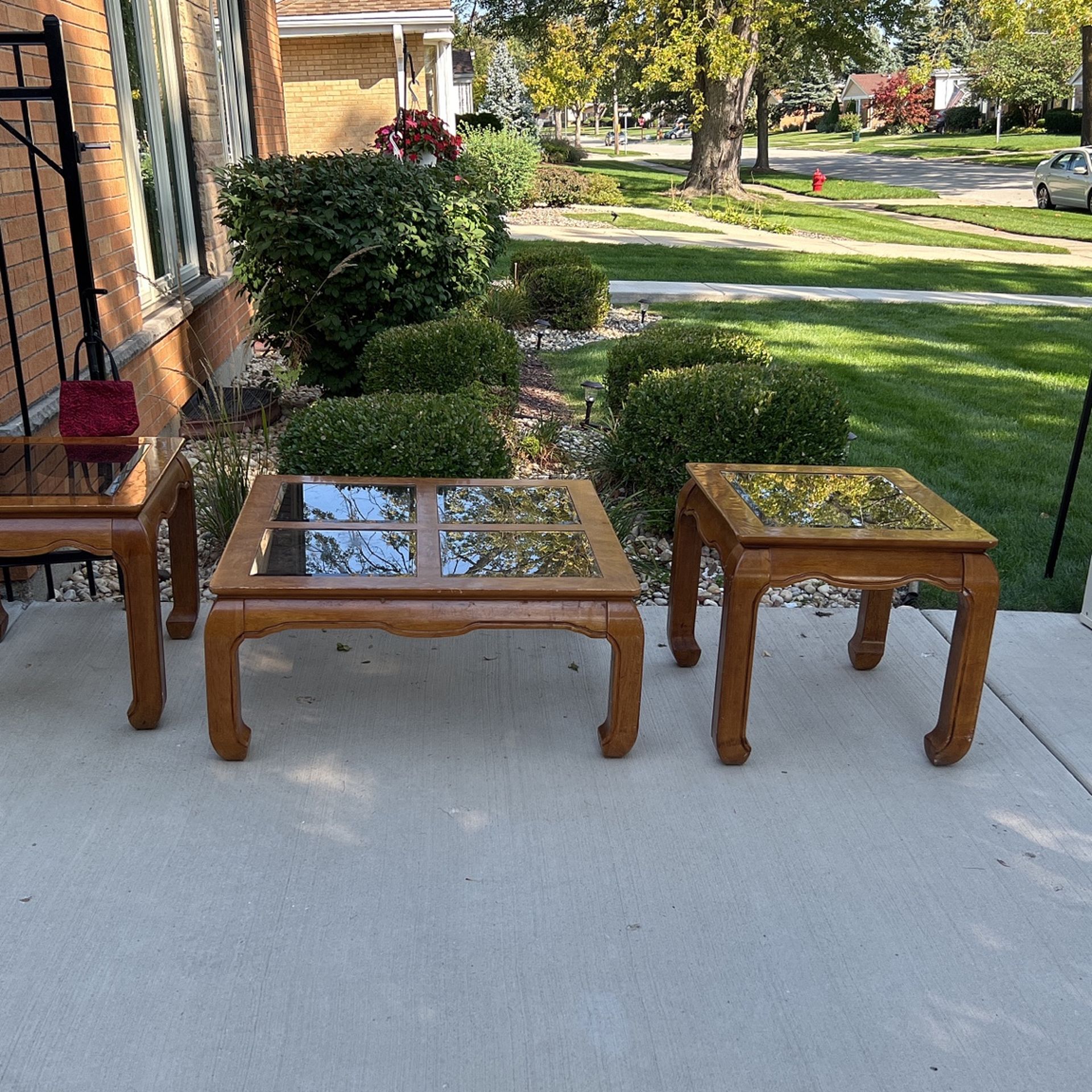 Solid Wood Glass Table for Sale in Westchester, IL - OfferUp
