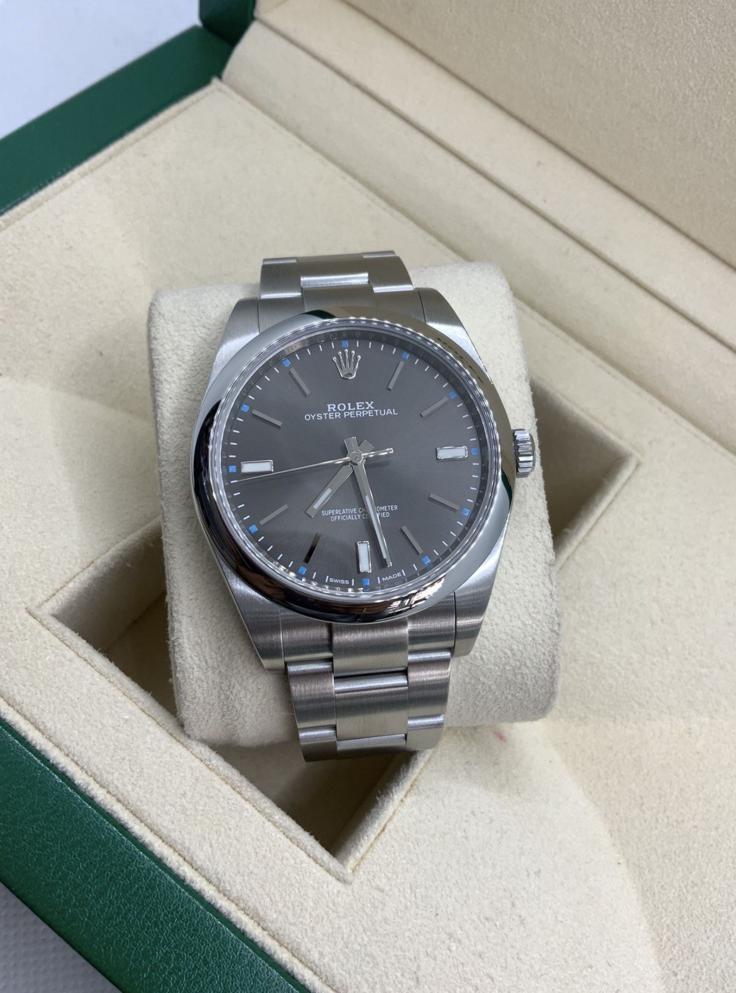 Rolex Oyster Perpetual 39MM Rhodium Dial 114300, Watch And Box Only for ...