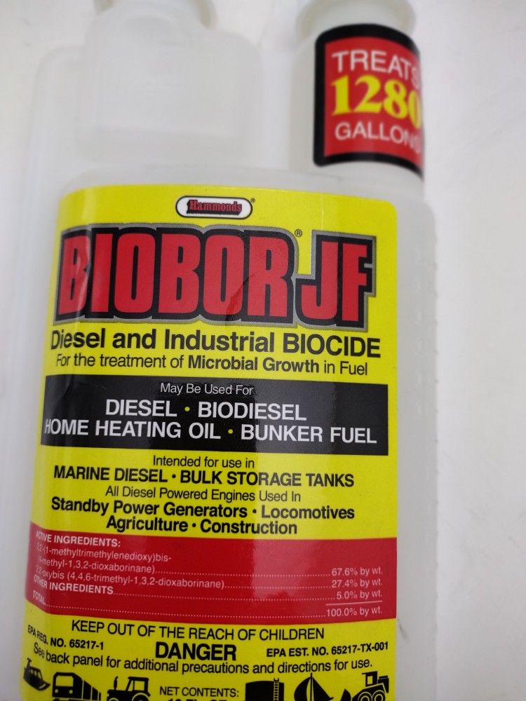 BIOBOR JF DIESEL AND INDUSTRIAL BIOCIDE 1280 gallon Treatment for Sale ...