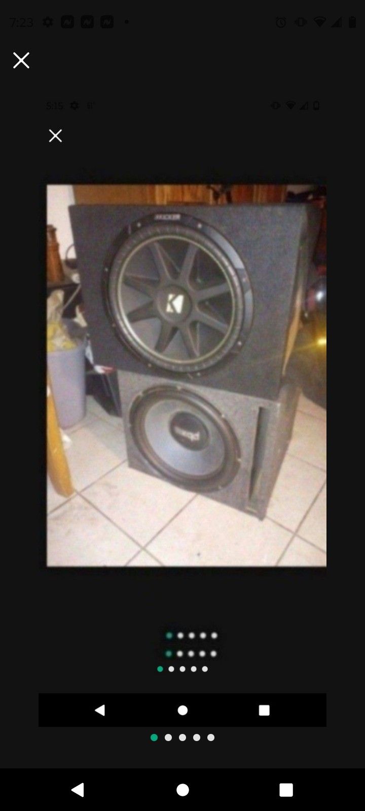4 15 in woofers in good condition with amp Crossfire C5-1700d in good ...