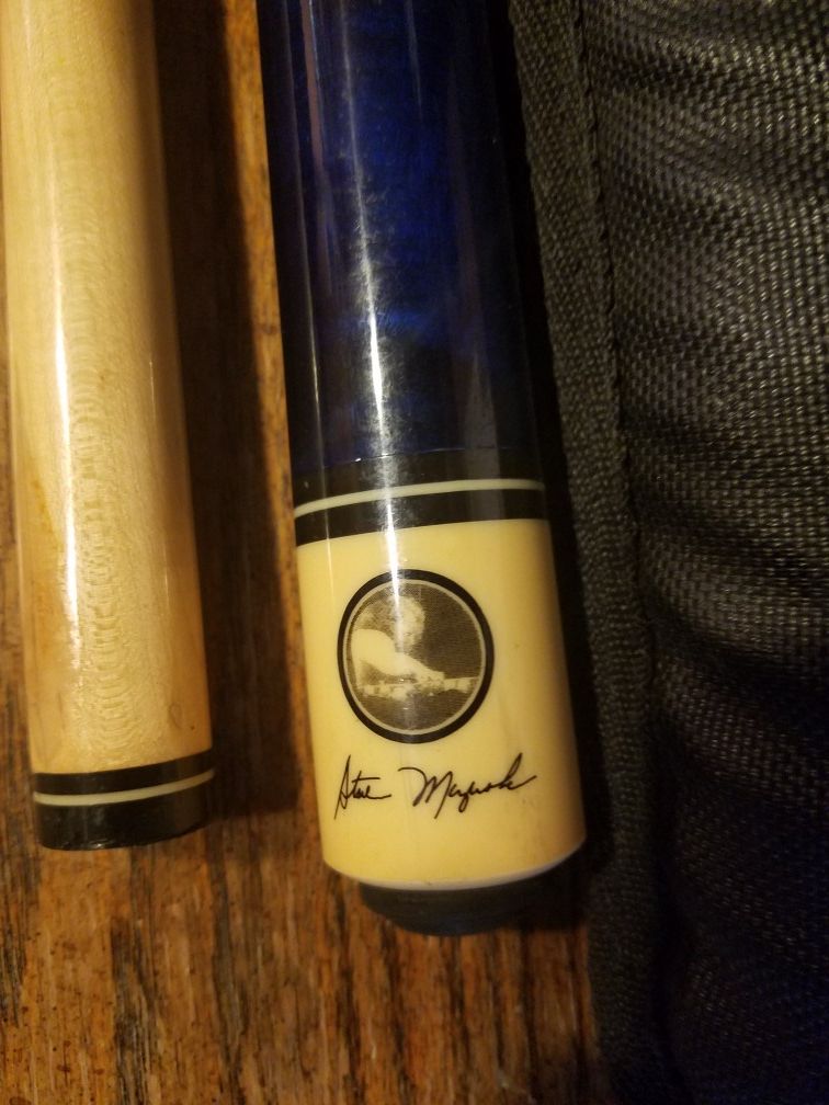 Steve Mizerak The Miz Collection Pool Cue 18oz & Signed Case