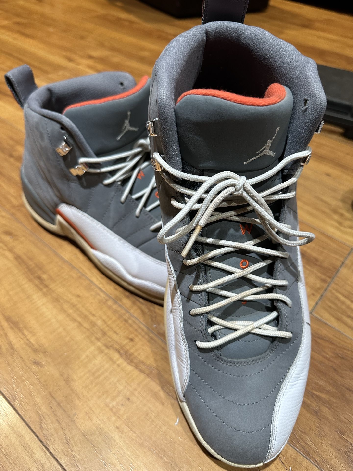 Nike Air Jordan 12 Retro Cool Grey Orange 2012 Men’s Sz 13 130690-012 ...