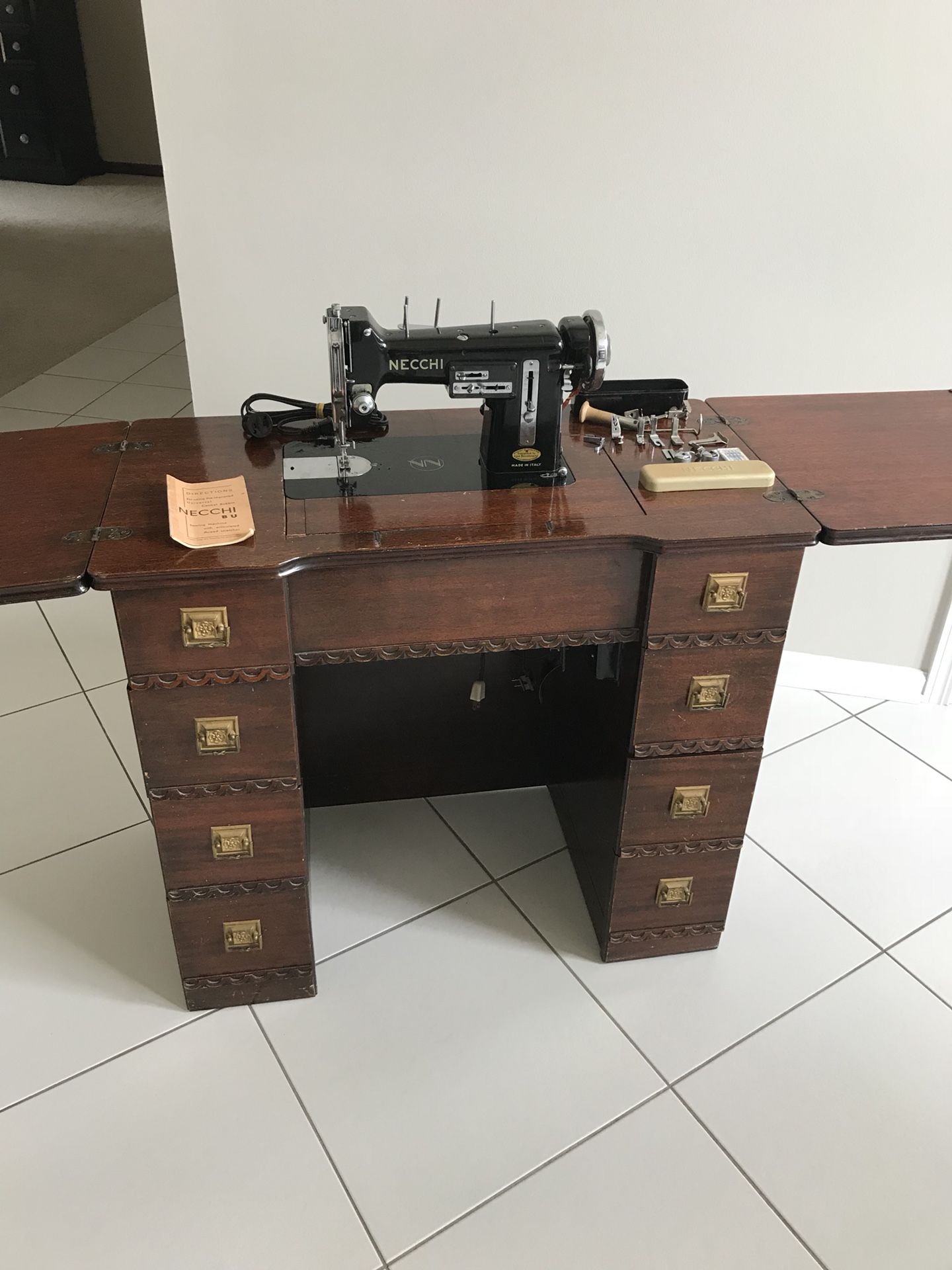 Vintage Collectors Necchi Sewing Machine & Table for Sale in Prospect ...