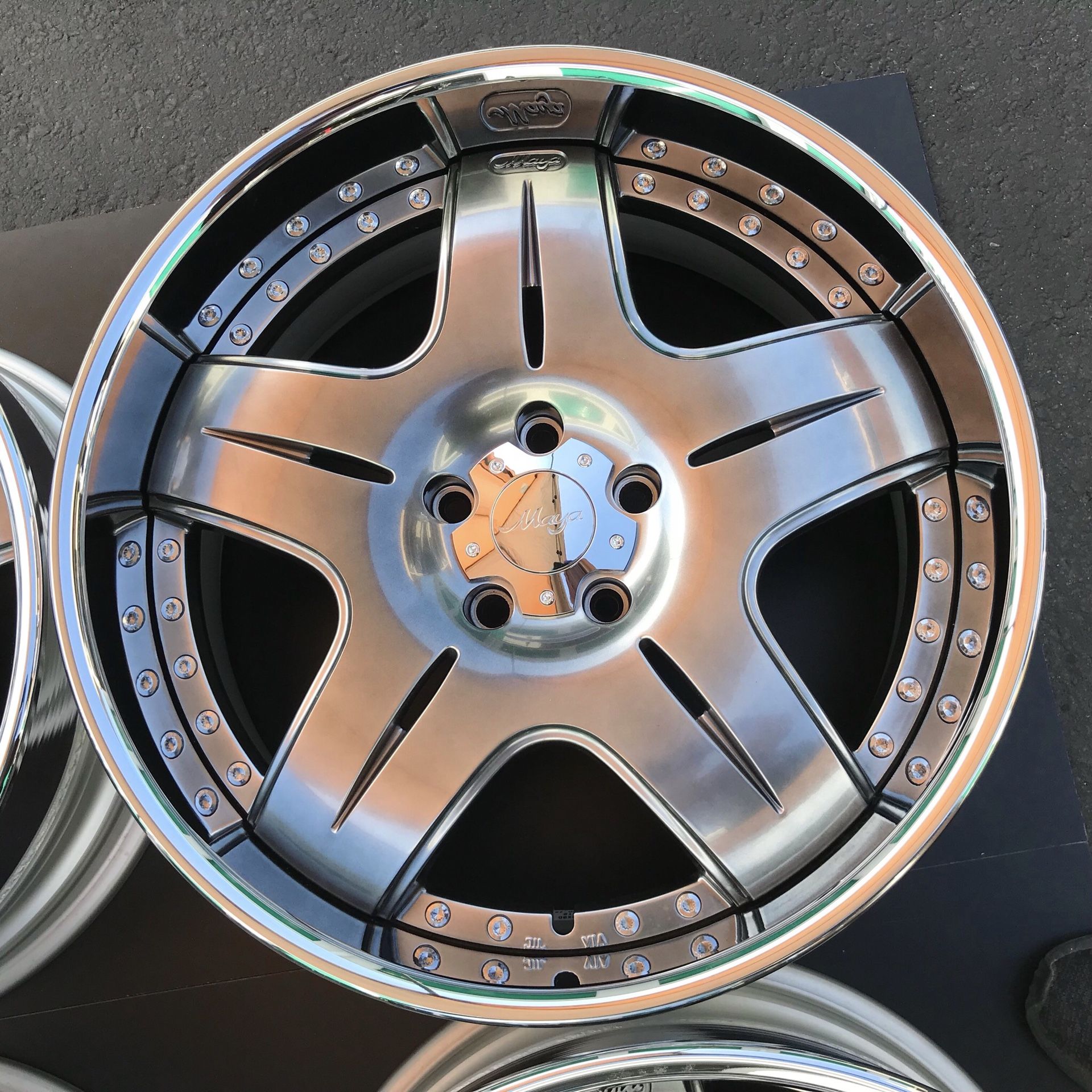 20” Maya DLR Wheels 20x9 20x10.5 5X120 BMW E60 5-series M5 E65 7series ...