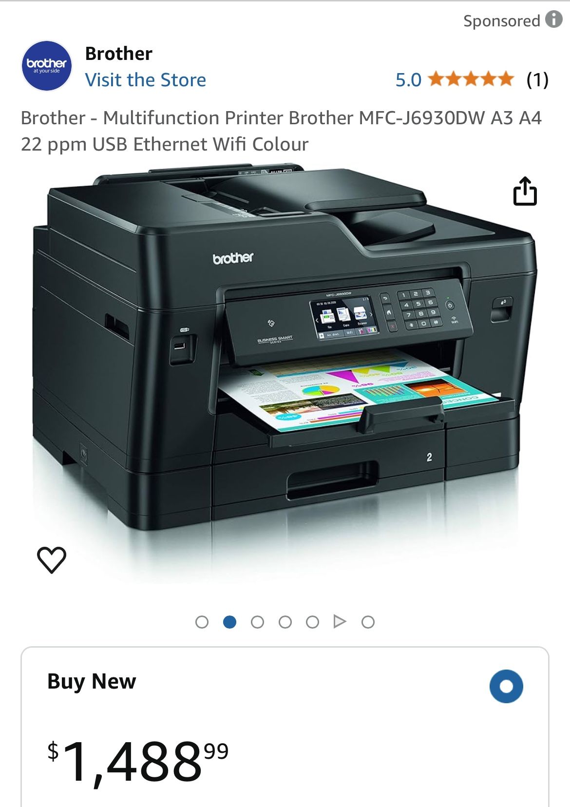 Brother Printer Laser Brother MFC-J6930DW Multifunction Printer - A3/A4 ...