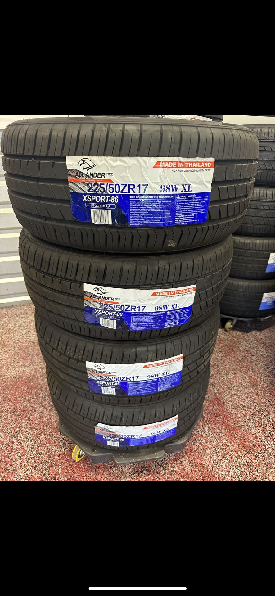 ATLANDER 225/50/17 $65 EACH NEW 225/50R/17 X-SPORT 86 225/50ZR/17 ALL ...