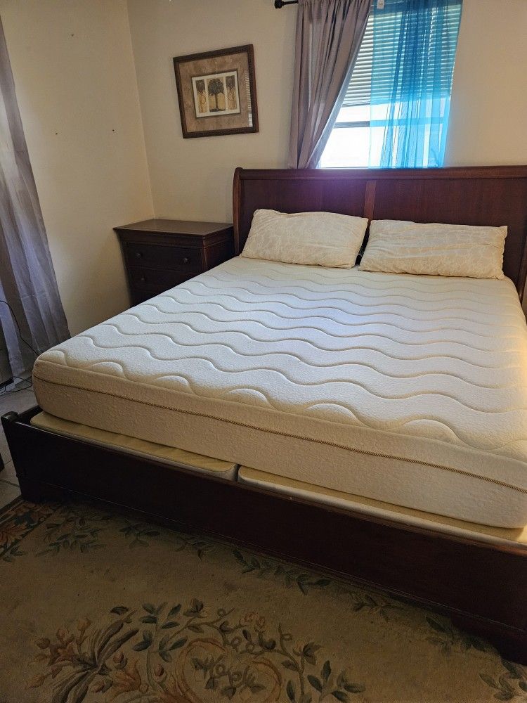 King SUITE Stanley BED FRAME Plus BOSS Mattress Box Springs 2 Bed Side ...