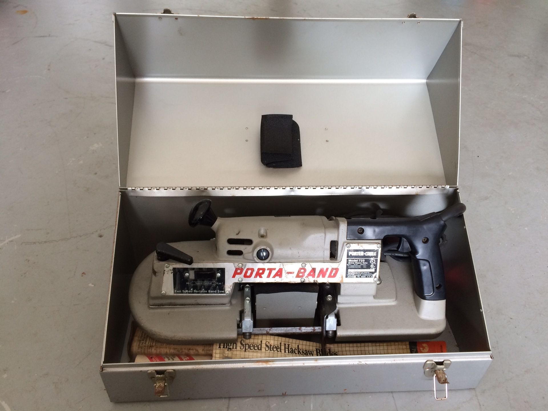 PORTER CABLE PORTA-BAND Model 725 Extra Heavy Duty Portable Band Saw ...