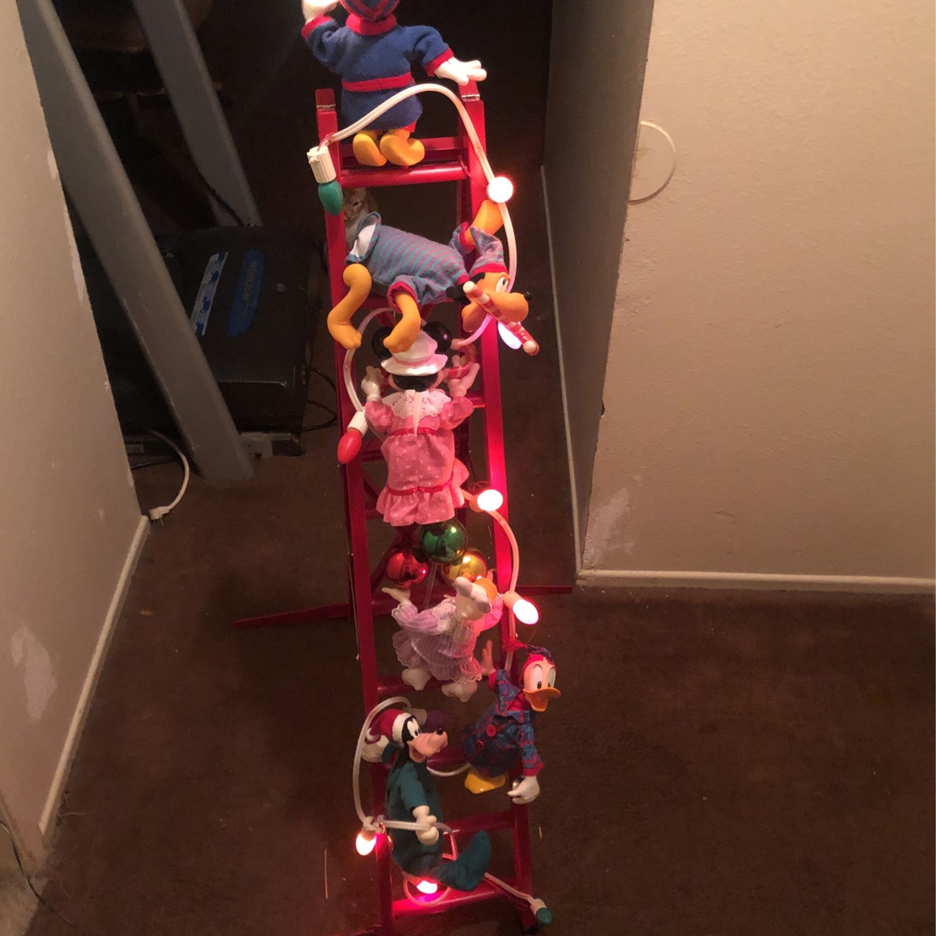Mr. Christmas Disney Mickey Tree Trimmers Characters Ladder for Sale in ...