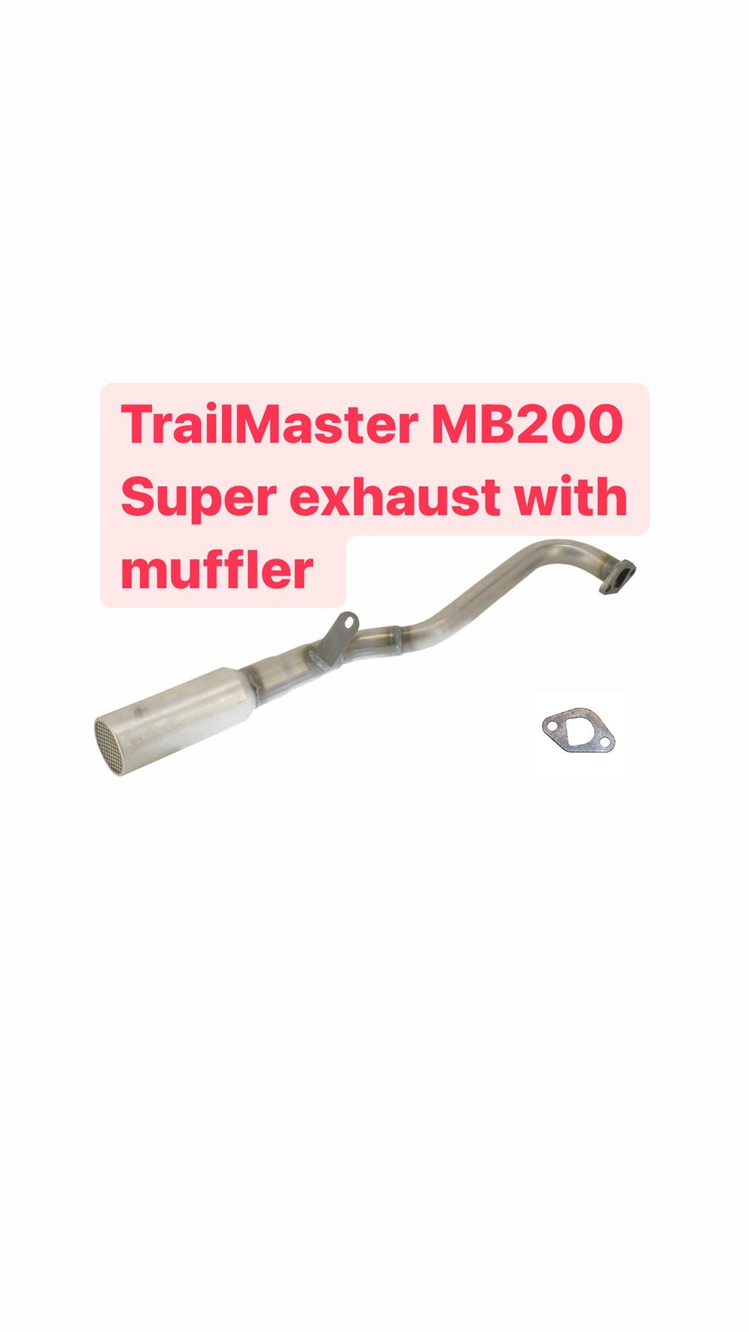 New Mini Bike TrailMaster MB200 Super Exhaust With Muffler Predator 212 ...