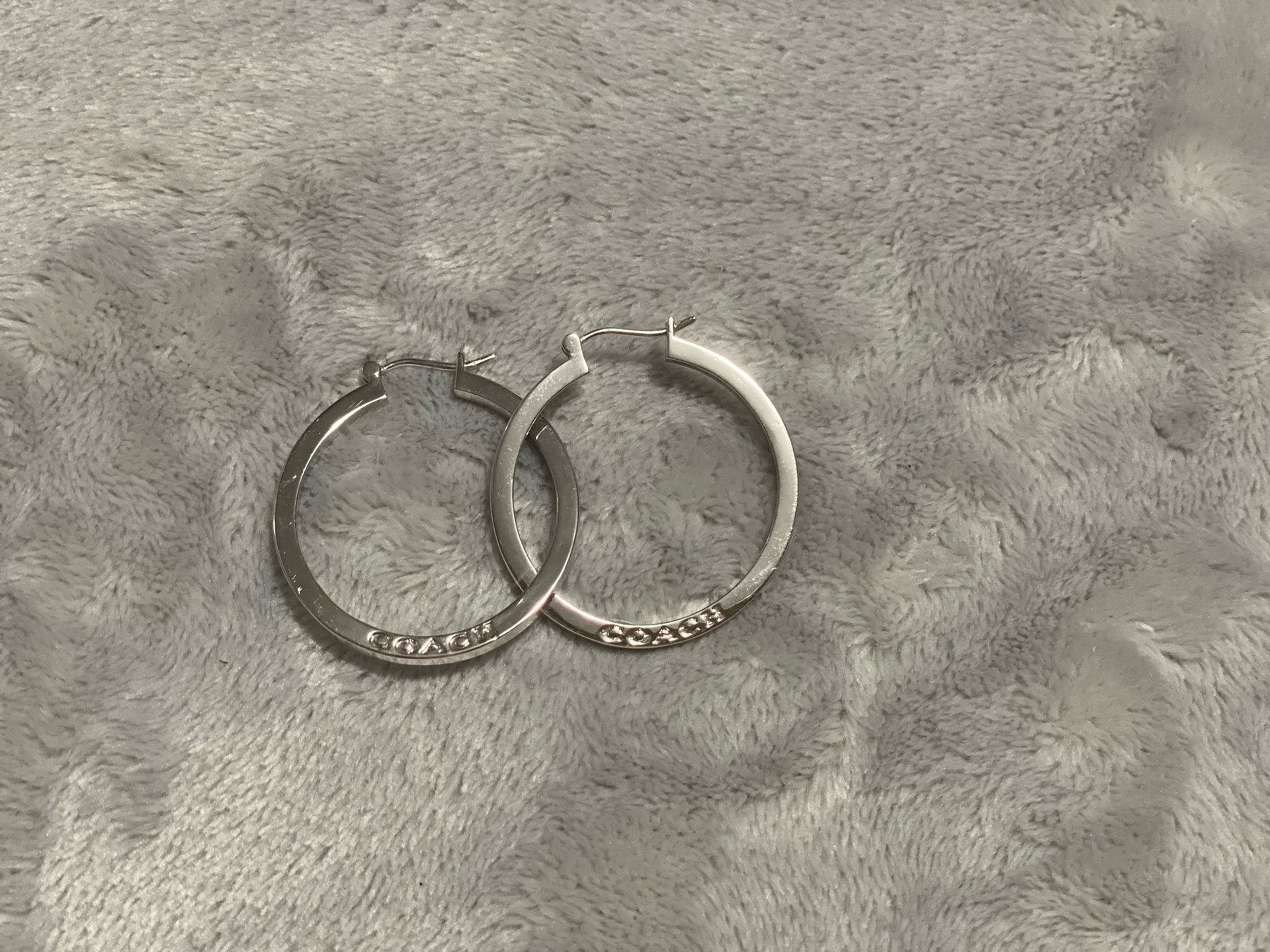 Coach Silver Hoop Earrings for Sale in El Cajon, CA - OfferUp