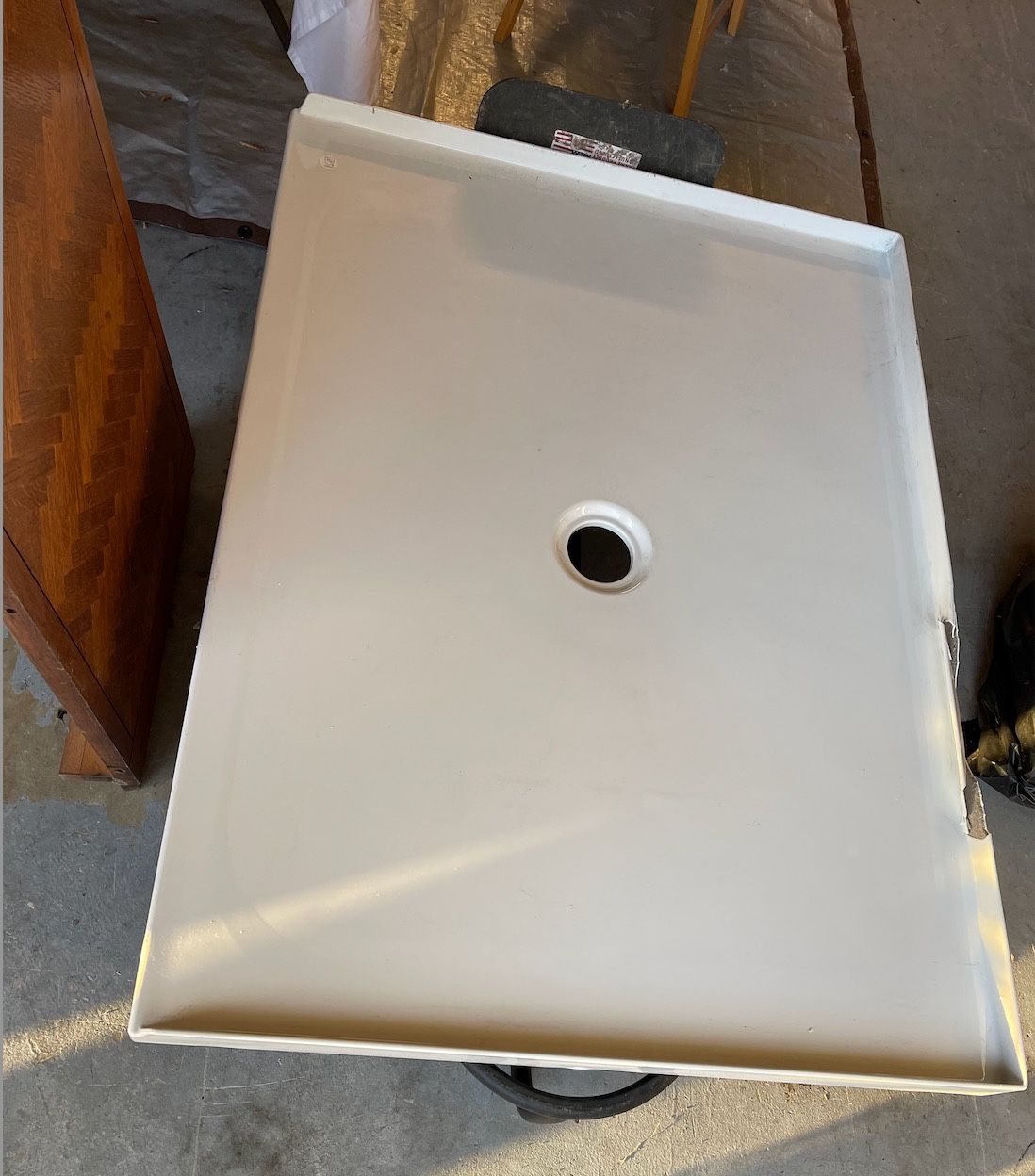 KOHLER Salient 48 in. x 36 in. Cast Iron Single Threshold Shower Base ...