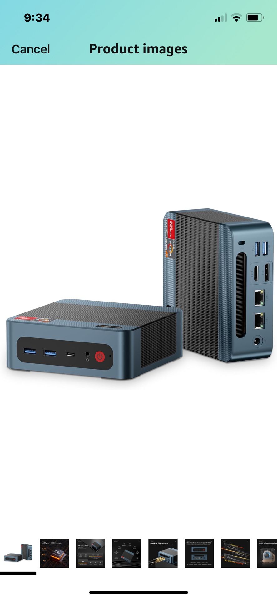 P3 Lite Mini PC Gaming Computers Ryzen 7 6800H, Radeon 680M Graphics ...