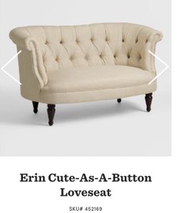 World Market Erin Cute As A Button Love Seat for Sale in Chino Hills CA OfferUp