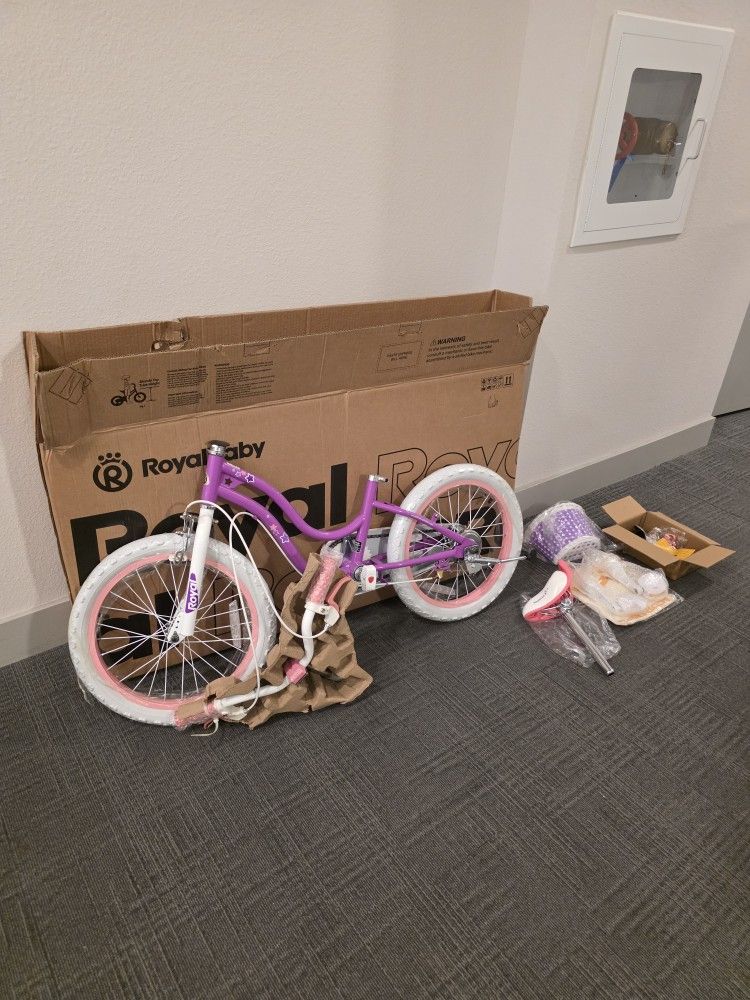 RoyalBaby Girls Bike Classic & EZ Kids Bike, Balance and Pedal Bicycle 18 Inch Toddlers to Big ...