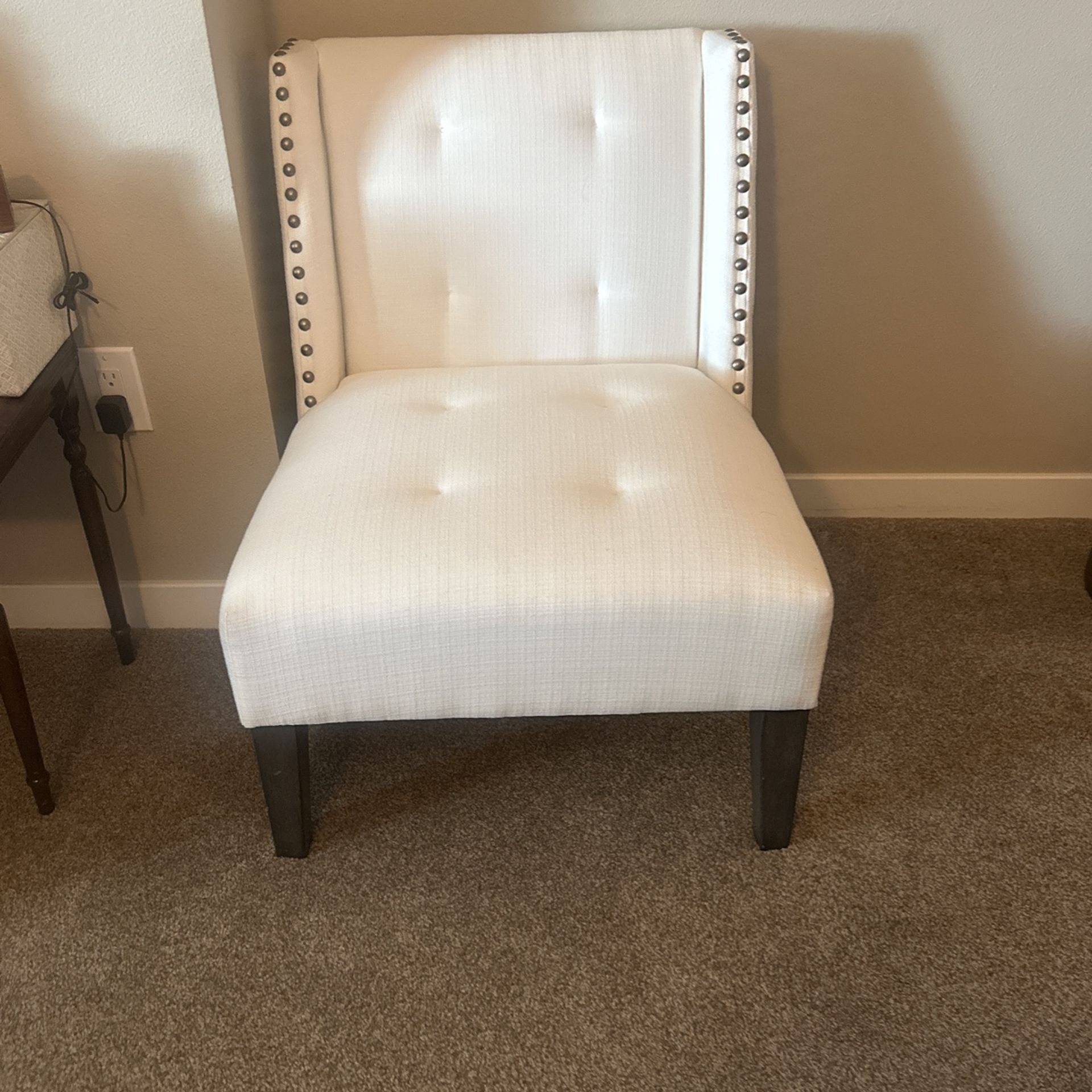 White armless chair, pier one for Sale in Chandler, AZ - OfferUp
