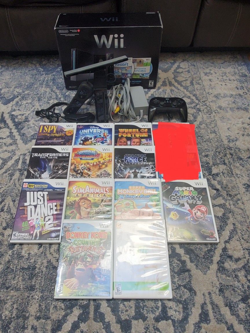 Complete-in-box Nintendo Wii Bundle w/ 14 Games for Sale in Kent, WA ...