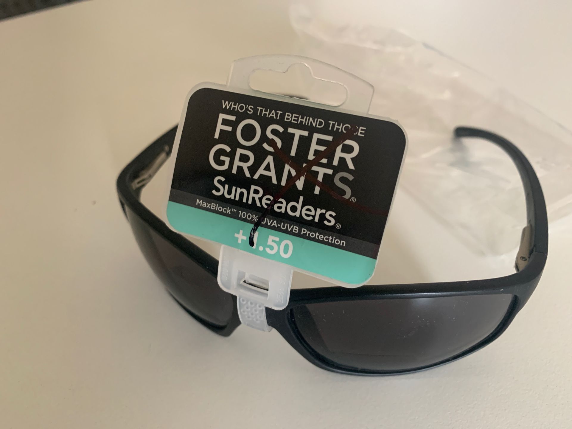 Foster Grant men’s black sunglass reader Federal model NWT +1.50 for ...