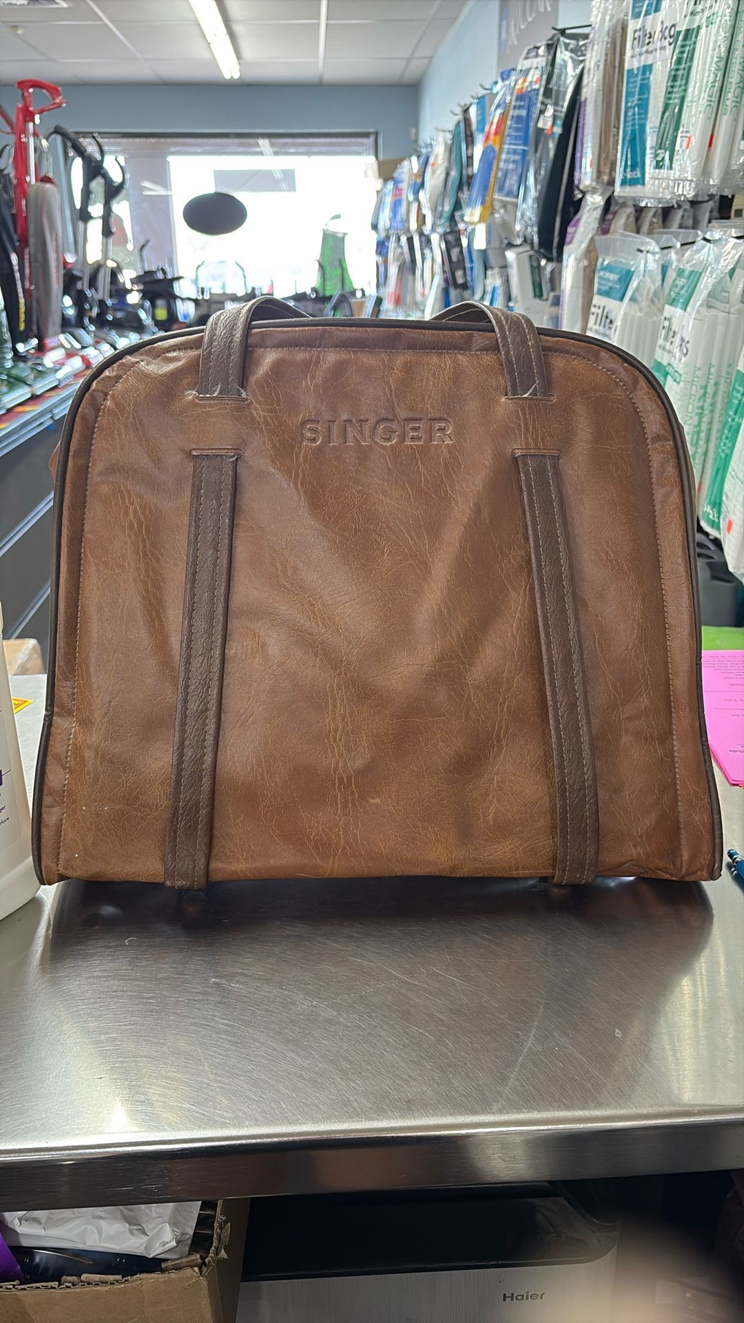 Leather Singer Sewing Machine Case Cover Bag Vintage for Sale in Mesa ...