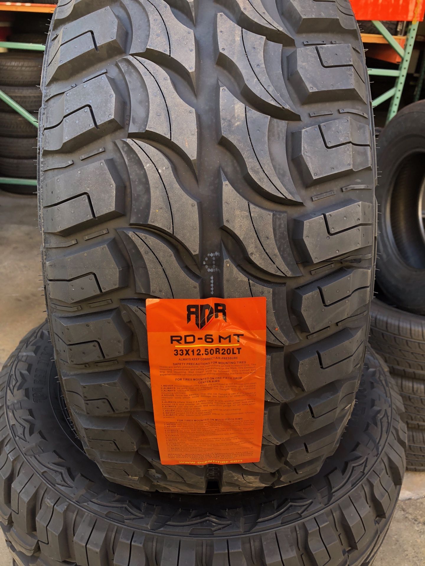 New set of (4) 33x12.50R20 RDR RD-6 MT 10 ply Mud Terrain tires for ...