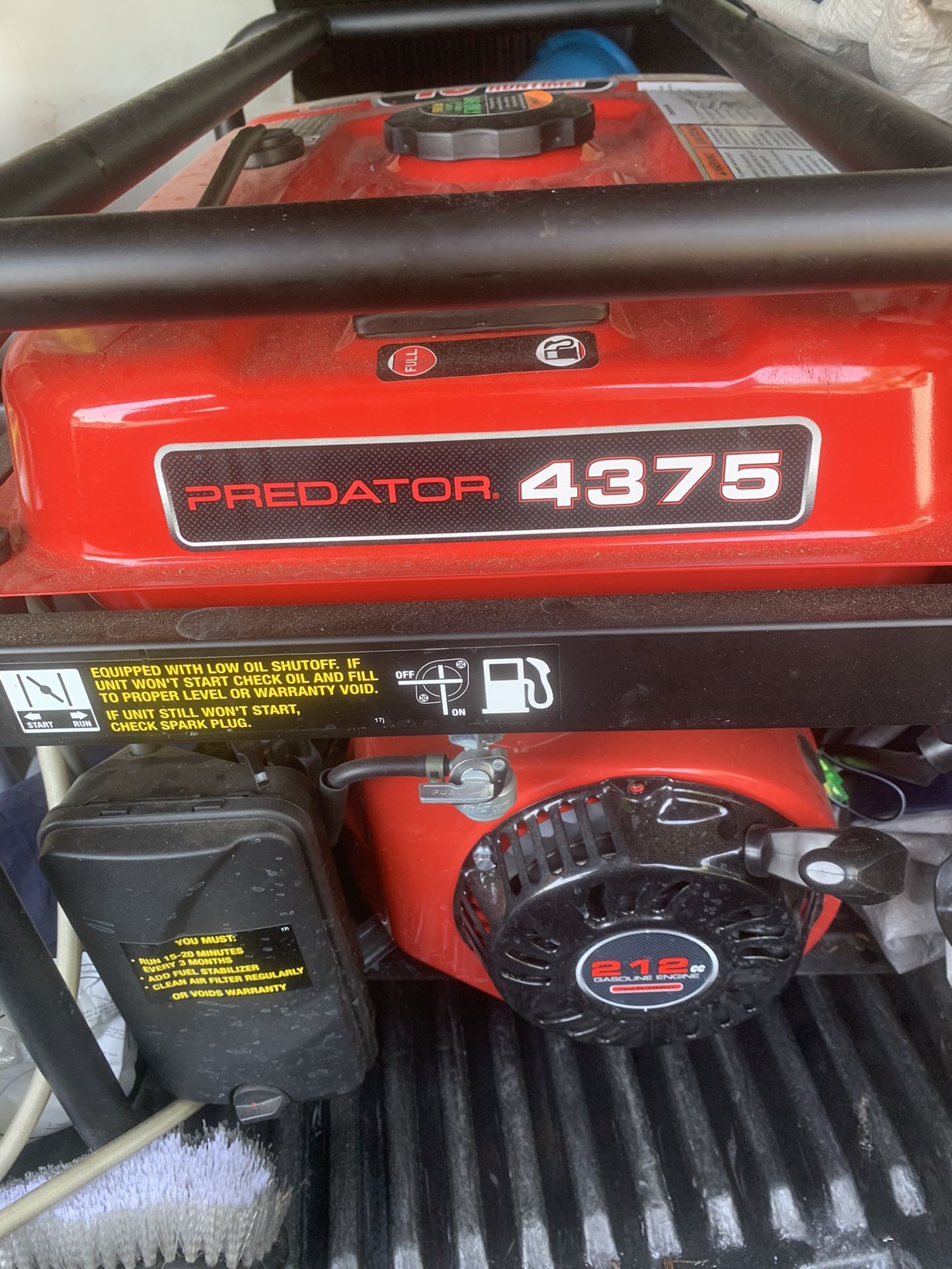 Predator Generator 4375 Watt for Sale in Fontana, CA - OfferUp