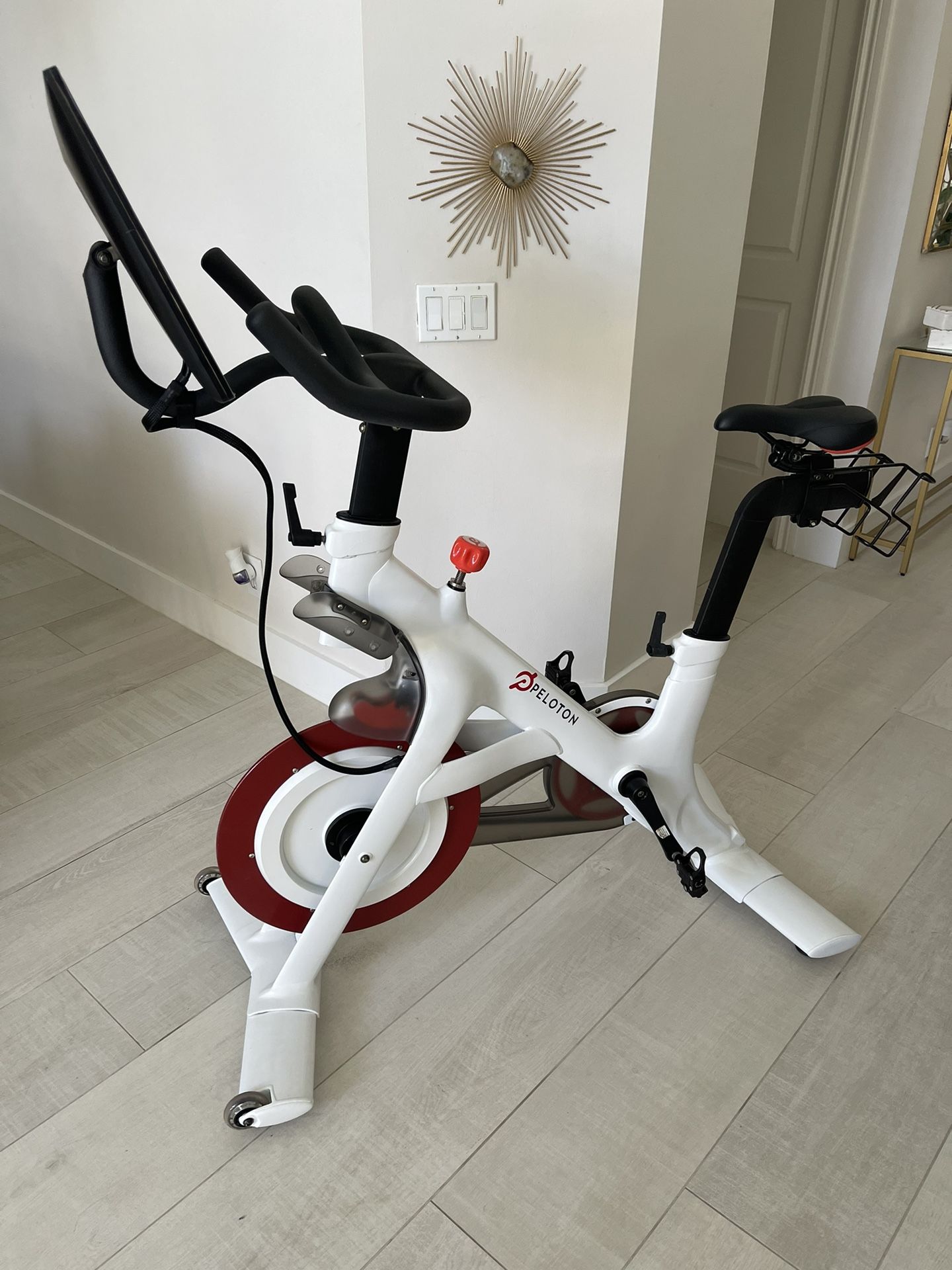 Peloton bike, white and red, custom made for Sale in Fort Lauderdale ...