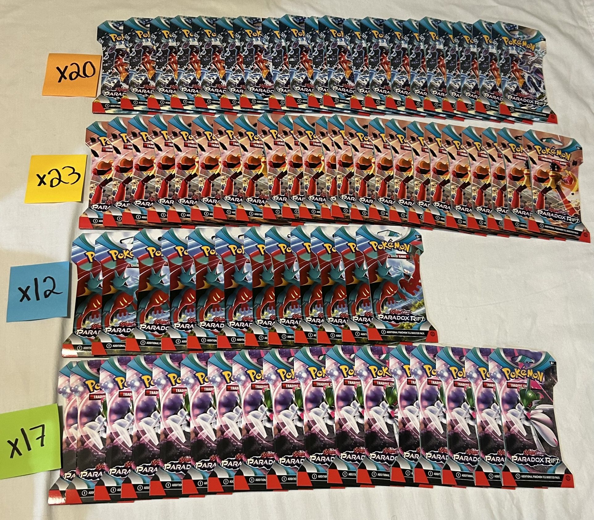 *72!* Pokemon Scarlet & Violet Paradox Rift Booster Packs! *NEW LOT OF ...