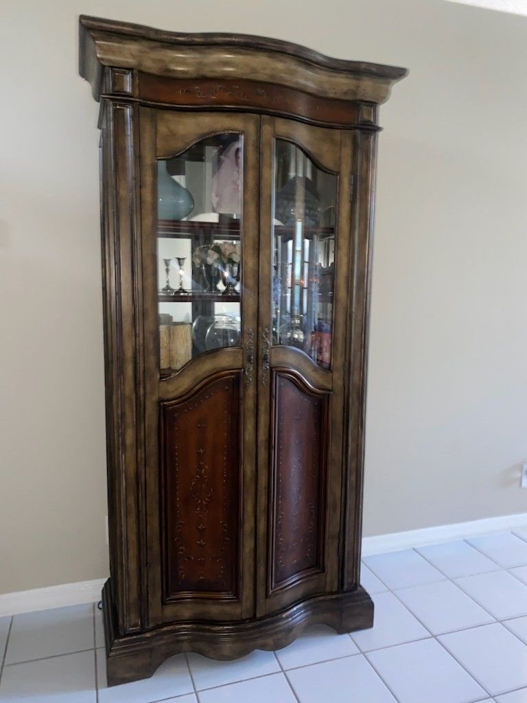 Solid Wood Traditional Armoire/Wet Bar/Curio Great Condition for Sale ...