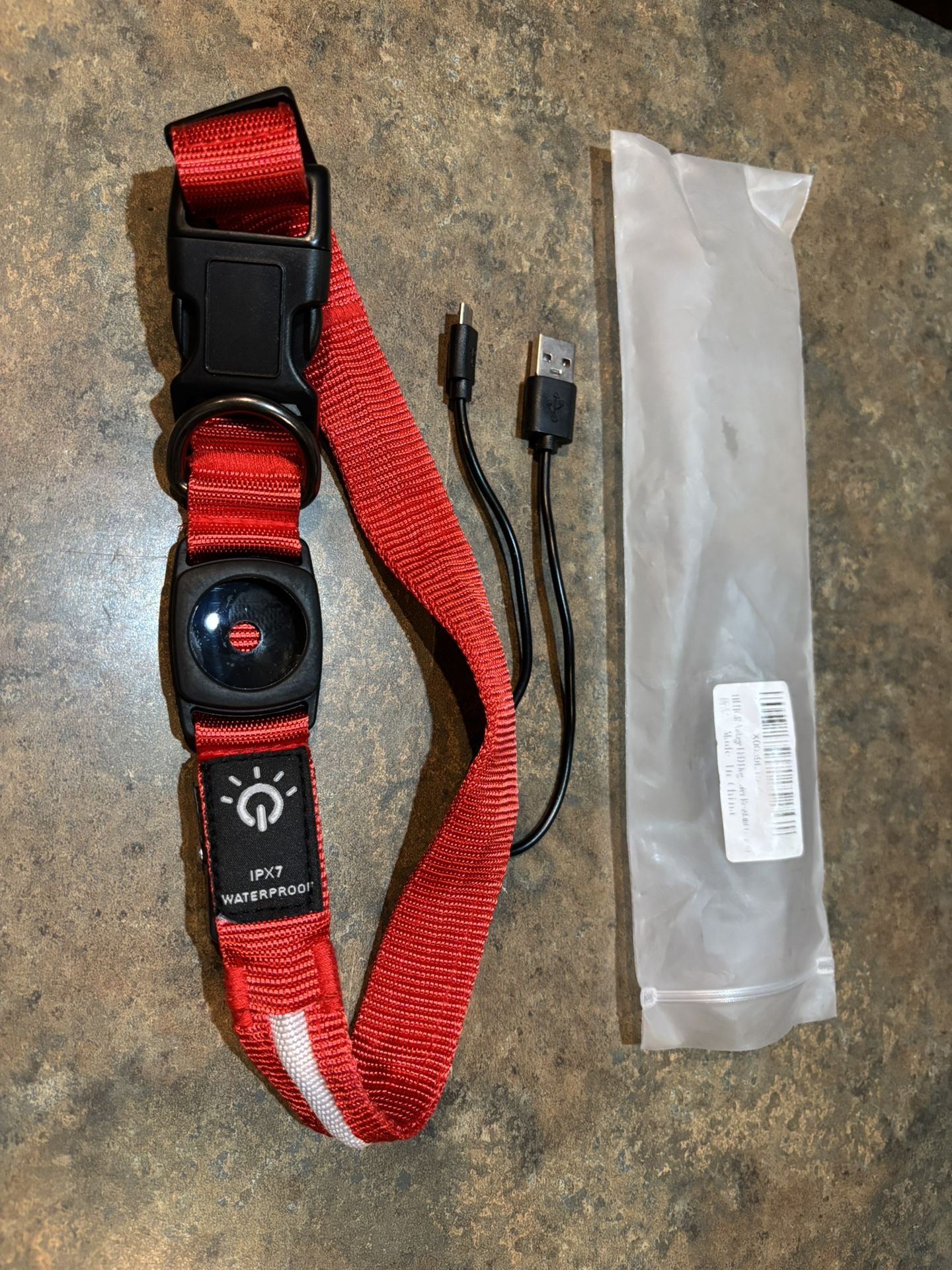 LED Air Tag Dog Collar - Light Up Dog Collar[IPX7 Waterproof] with ...