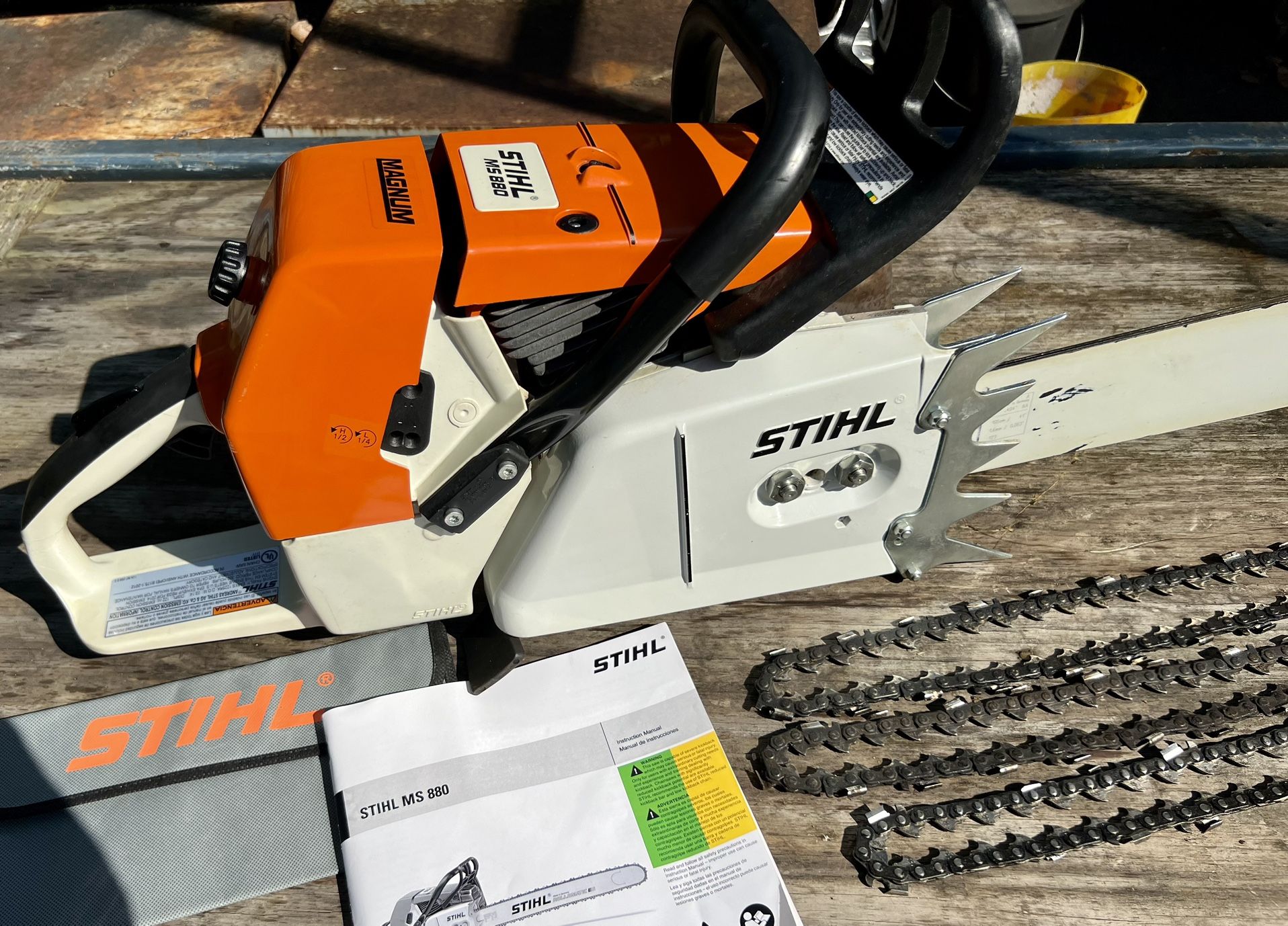 Mint Condition Stihl MS 880 Magnum Chainsaw W/ 41” Bar & 3 Chains for ...