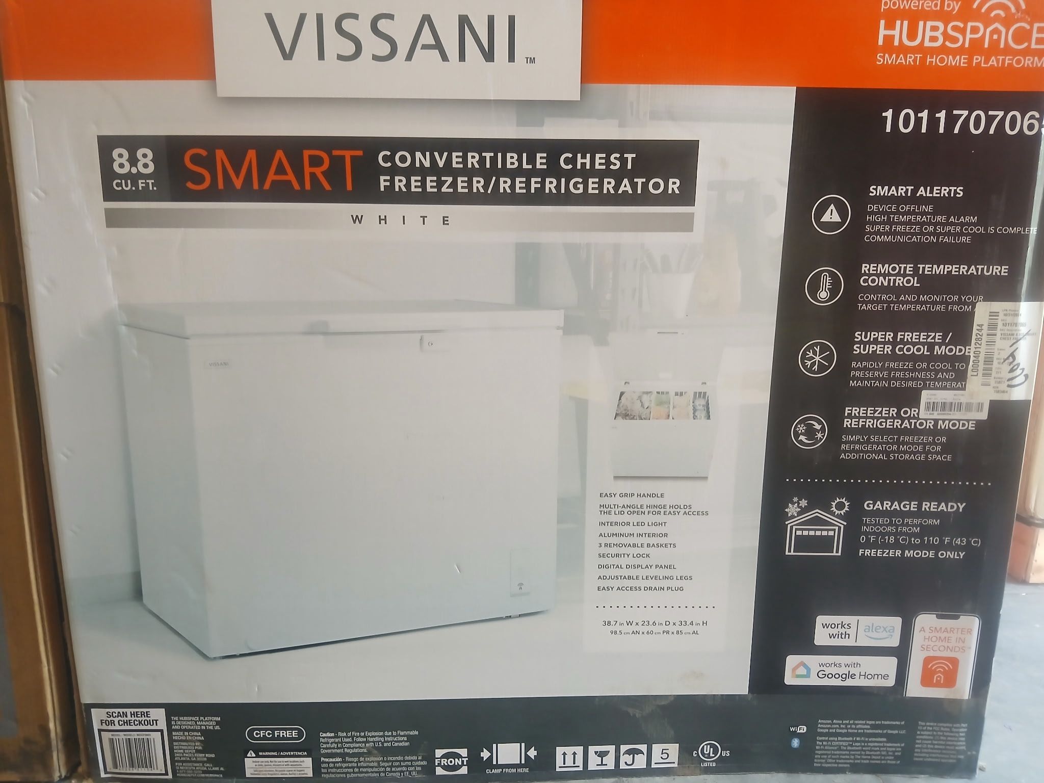 Vissani Smart Convertible Chest Freezer/Fridge for Sale in Phoenix, AZ ...