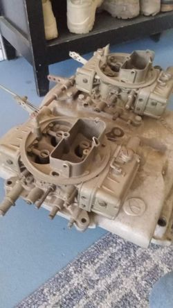 Small Block Chevrolet Offenhouser Cross Ram Intake Chevelle Camaro El ...