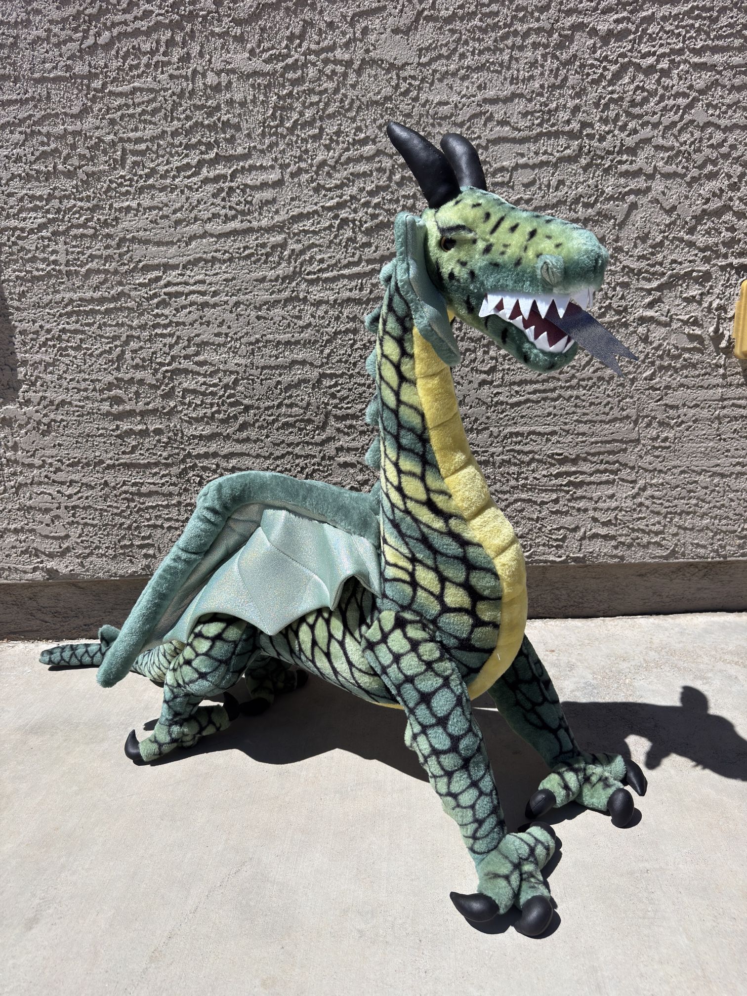 Melissa & Doug Winged Dragon 36x40.5x16 Kids Green Giant Stuffed Animal ...