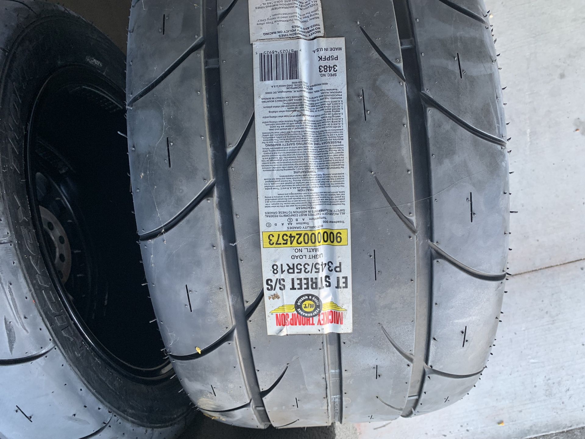 2 345/35/18 and 2 285/40/18 Mickey Thompson tires and wheels. for Sale ...