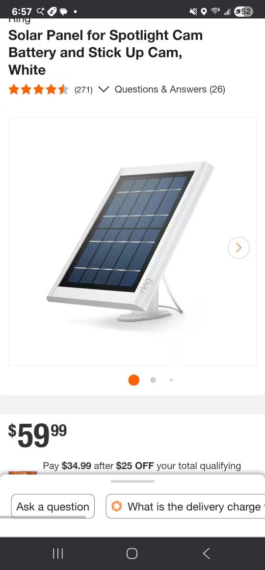 RING SOLAR PANEL for Sale in Montebello, CA - OfferUp