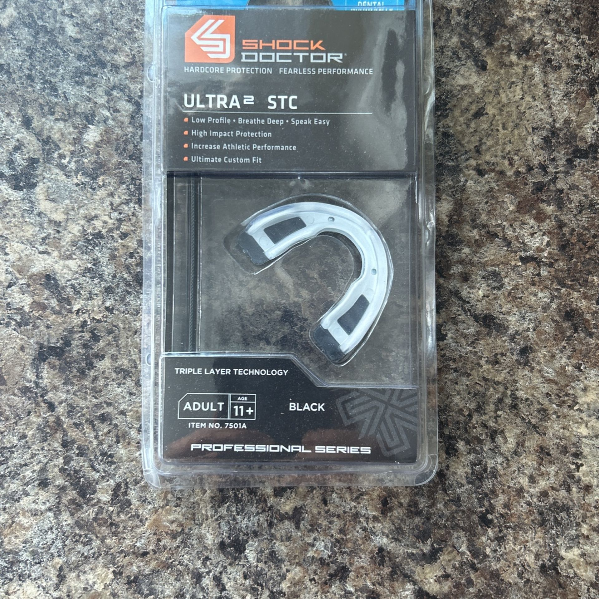 Mouth Guard. Shock Doctor Ultra 2 STC Adult, Black And White for Sale ...