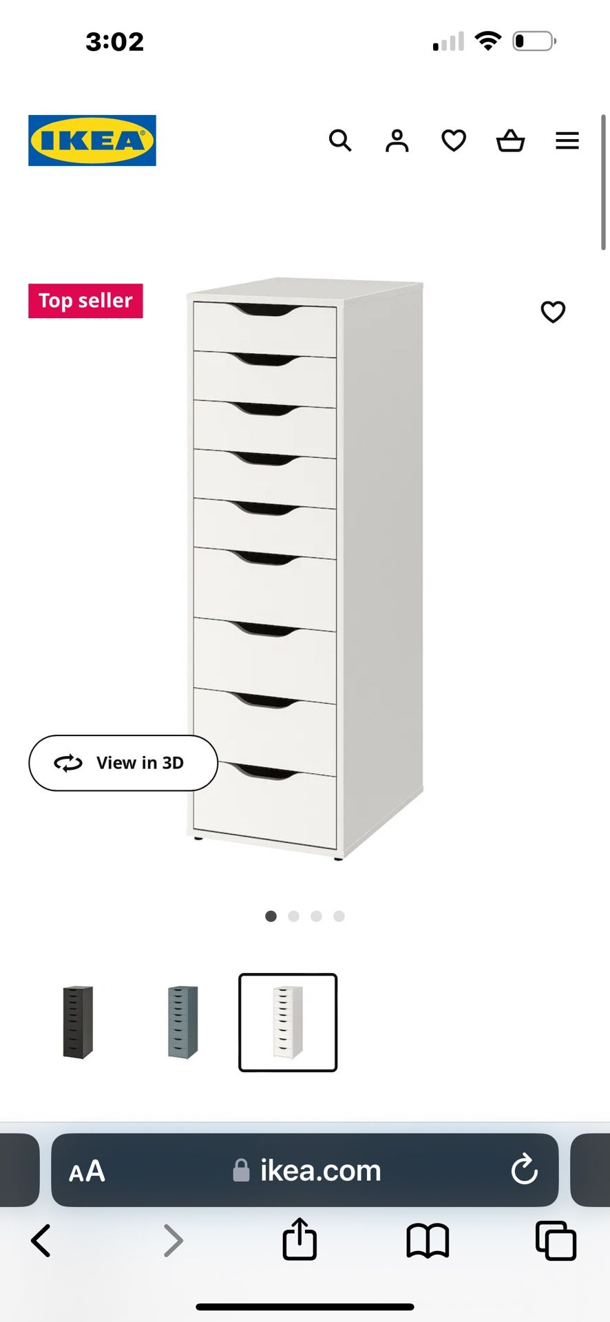 White Drawer Unit IKEA- Alex 9 Drawers X 2 for Sale in Boca Raton, FL ...