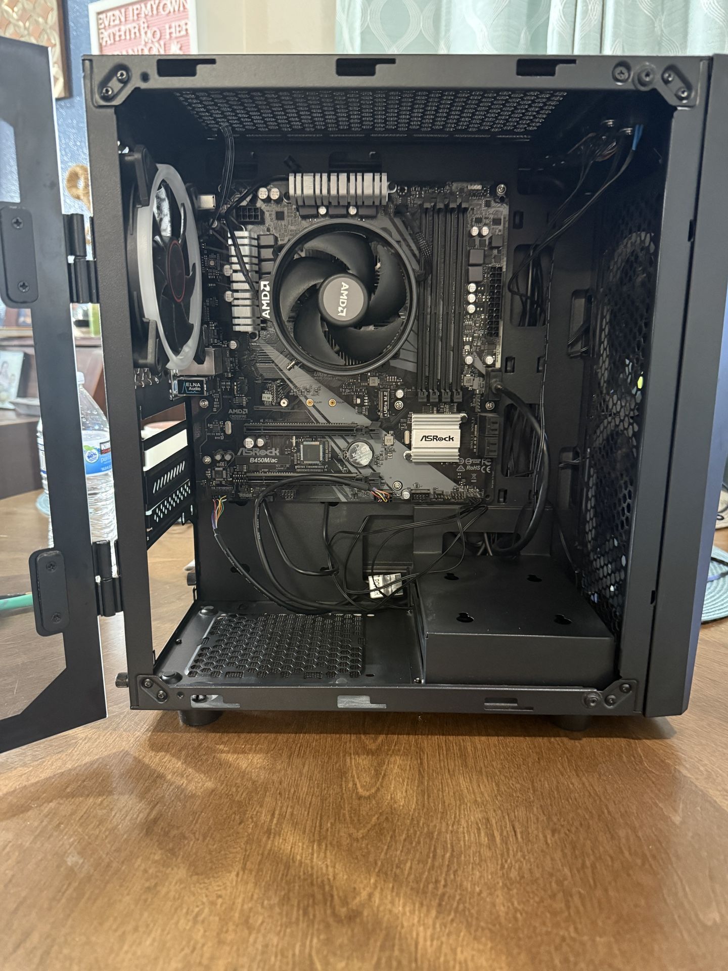 B450M + Ryzen 7 2700 inside Sky tech Blaze II case - barebones build ...