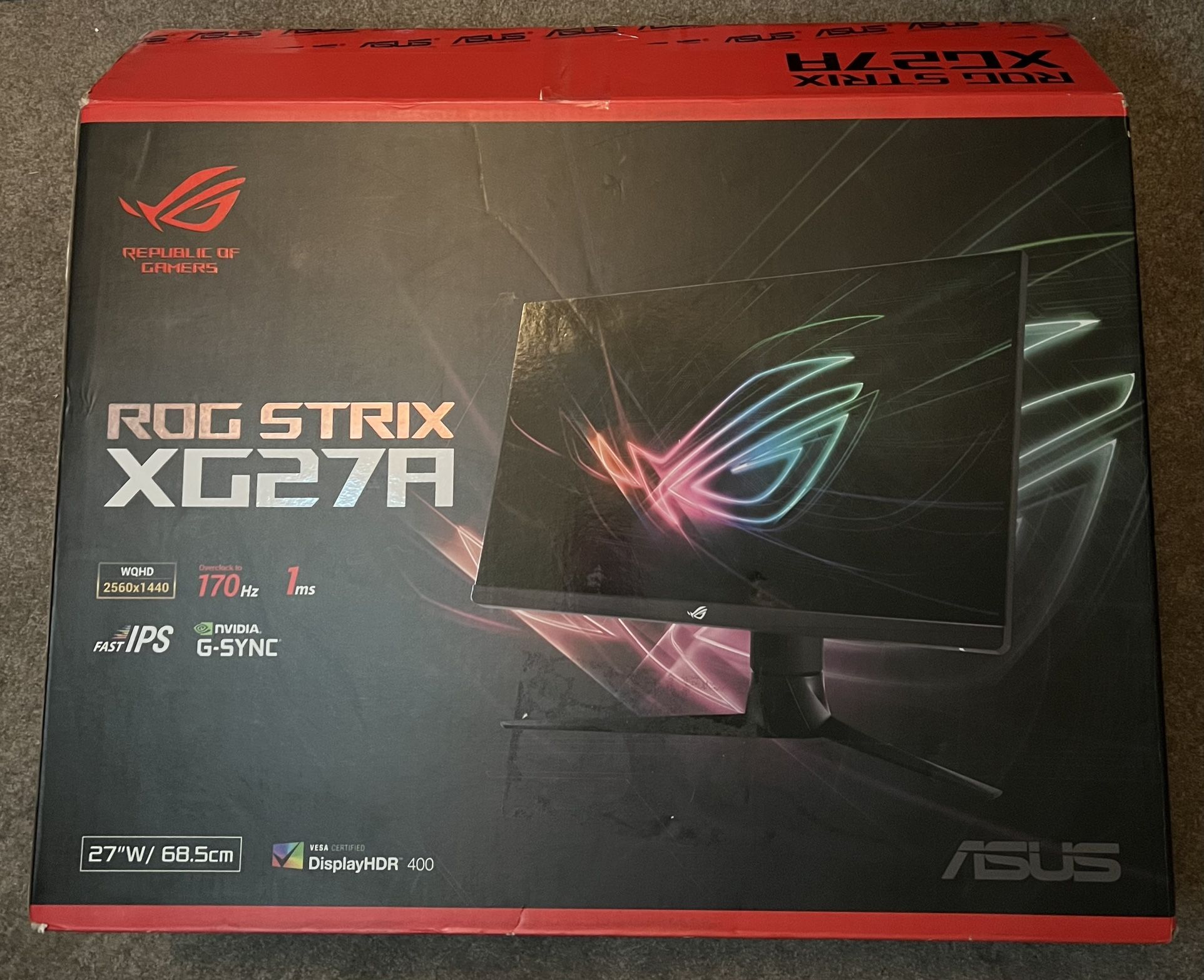 ASUS ROG Strix XG27AQ 27" 170Hz IPS LED WQHD Gaming Monitor - Black for Sale in Simpsonville, SC ...