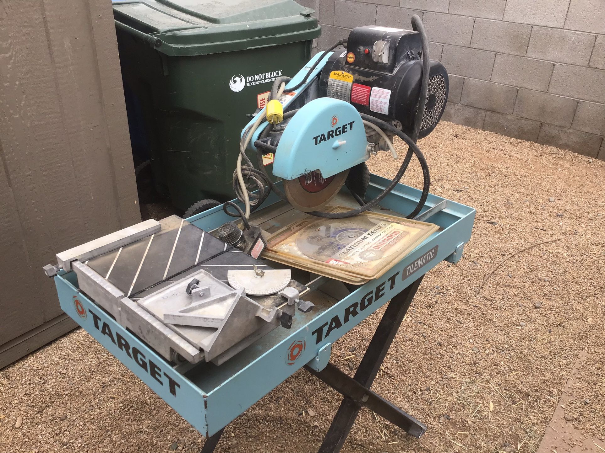 Target Tilematic Tile Saw With 1.5hp Baldor Motor for Sale in Phoenix ...