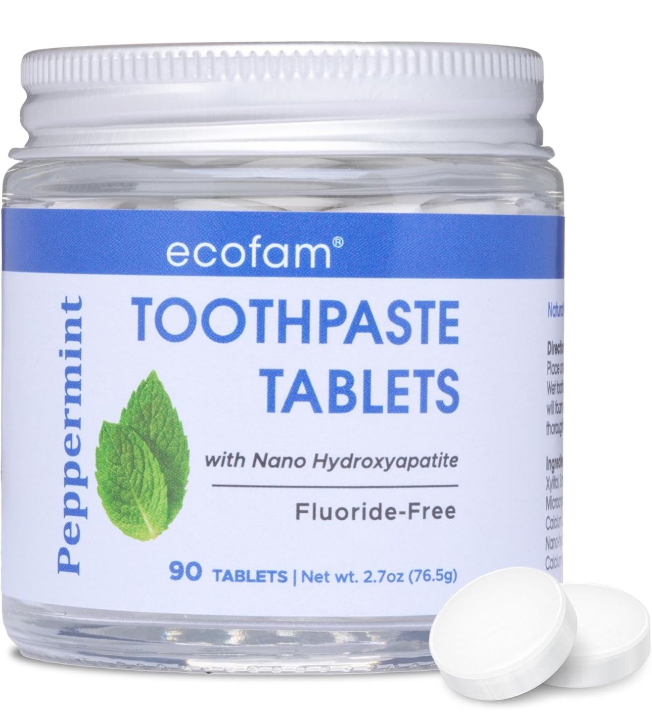 Toothpaste Tablets – Peppermint | Nano Hydroxyapatite Toothpaste ...