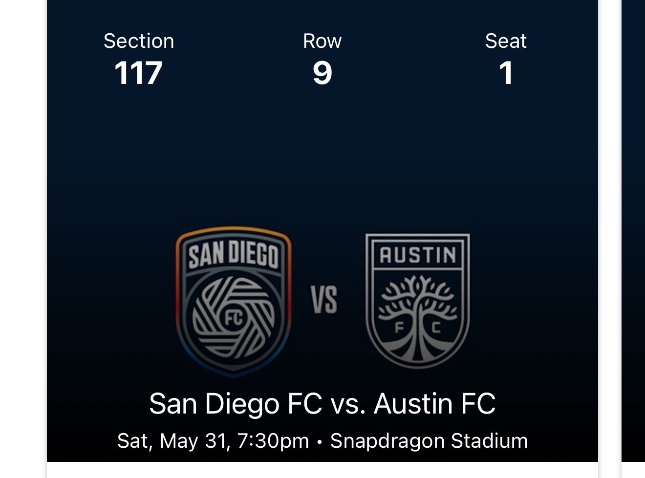 SDFC vs Austin 7:30pm for Sale in La Mesa, CA - OfferUp