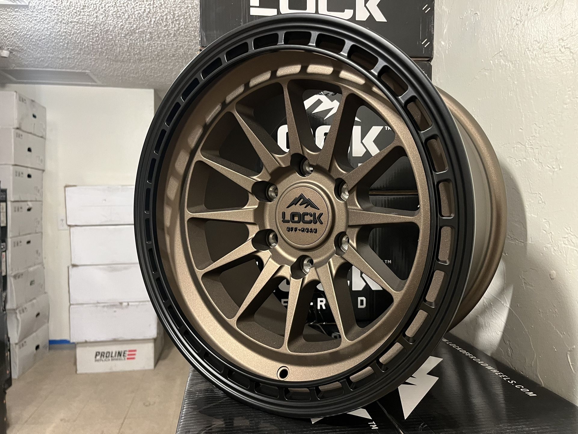 17 Inch Lock Off Road Baja Style Wheels/Rims Matte Bronze for Sale in ...