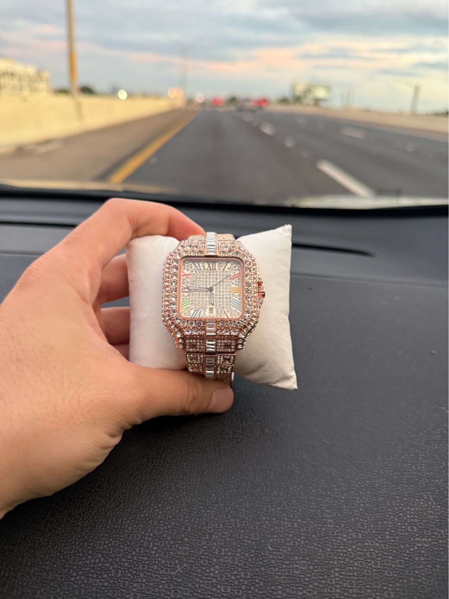 Two Tone Rose Gold iced out watch for Sale in St. Petersburg, FL - OfferUp