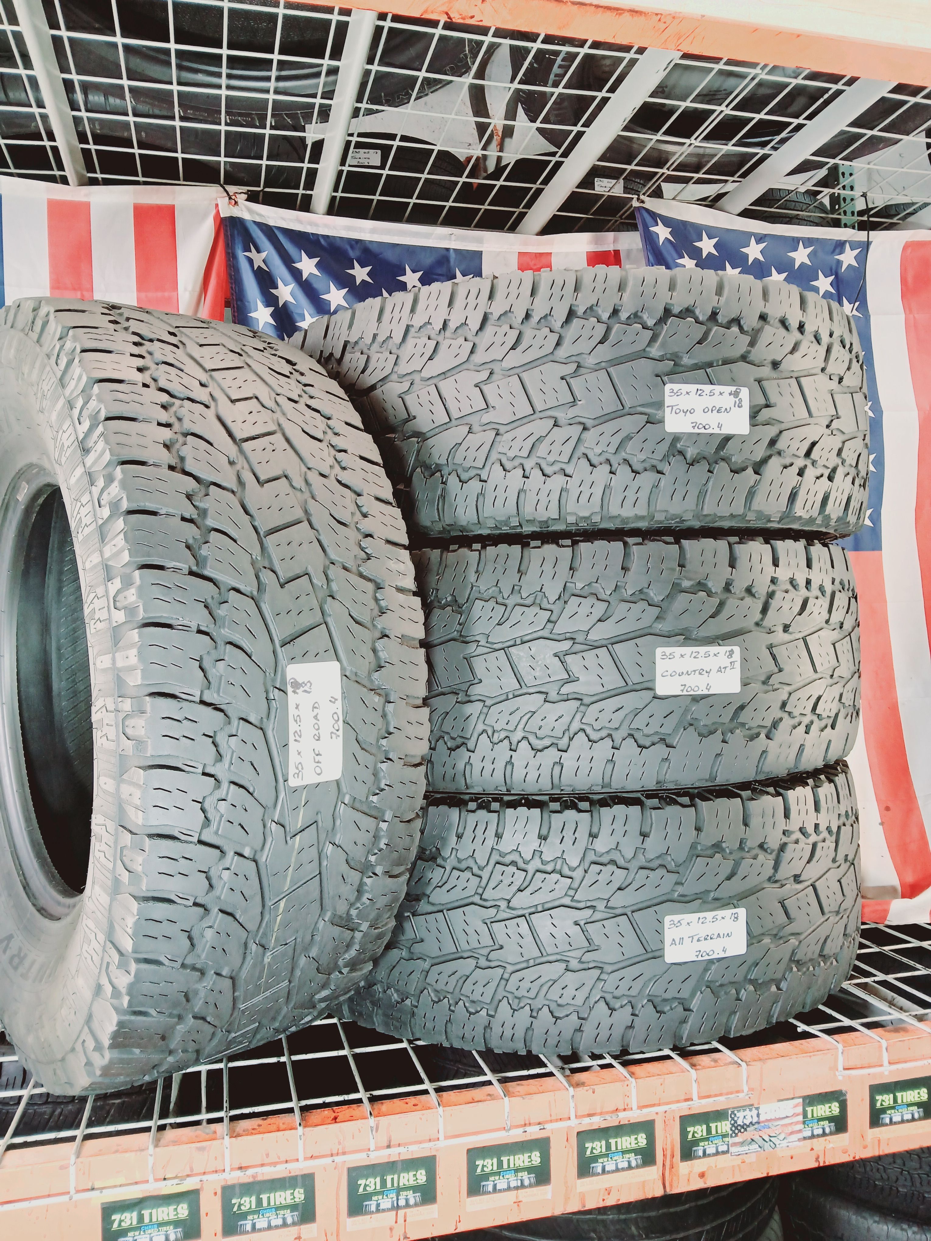 LT35X12.5R18 TOYO OPEN COUNTRY ATII XTREME 35X12.5R18 USED TIRES SET 35 ...