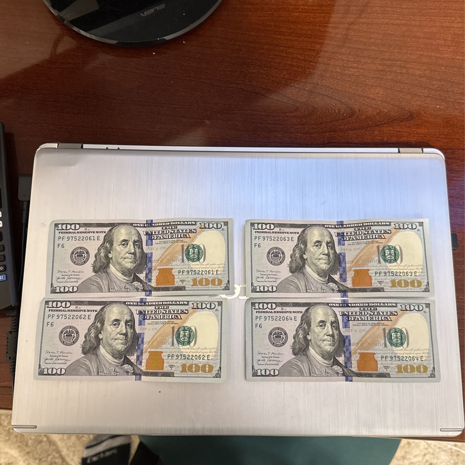 4 Consecutive 100 Dollar Bill Serial Number for Sale in Scotch Plains ...